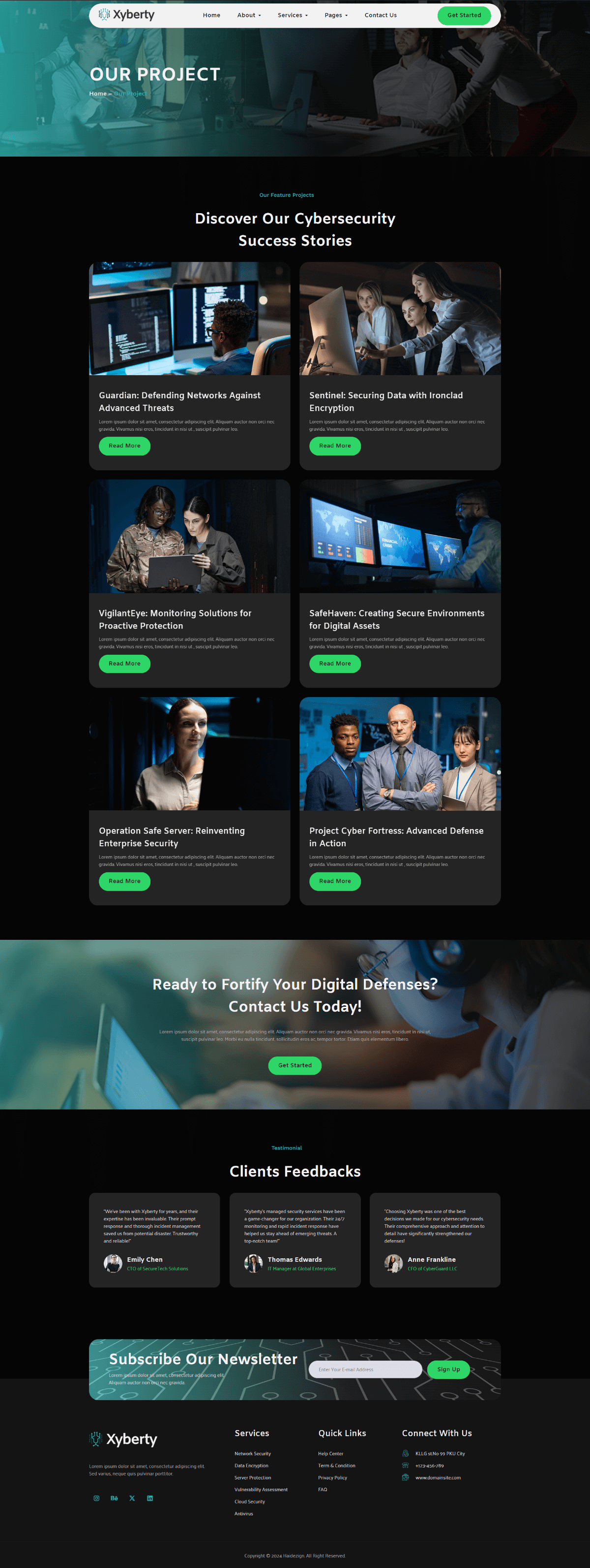 Xyberty - Cyber Security Elementor Template Kit by Haidezign | ThemeForest